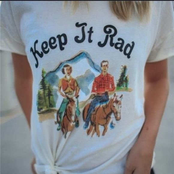 Tops | Vintage Style Keep It Rad Graphic Tee | Poshmark